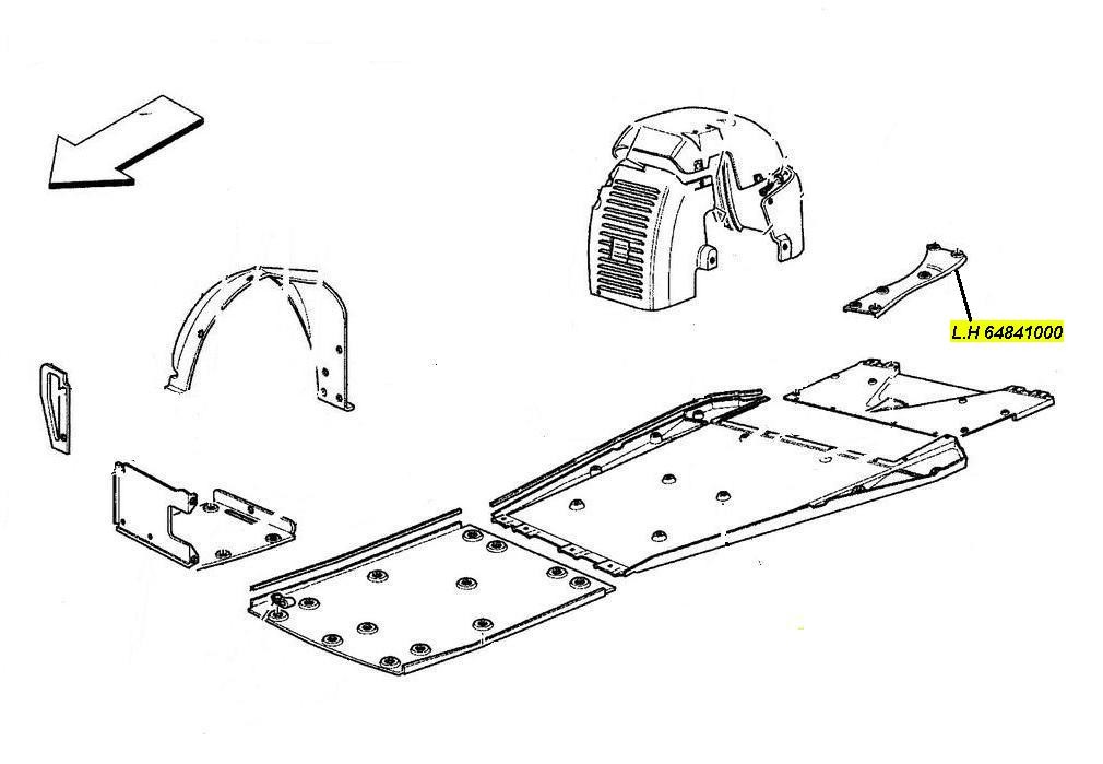 [64841000] H) L.H. REAR AIR EXTRACTOR (Pattern)